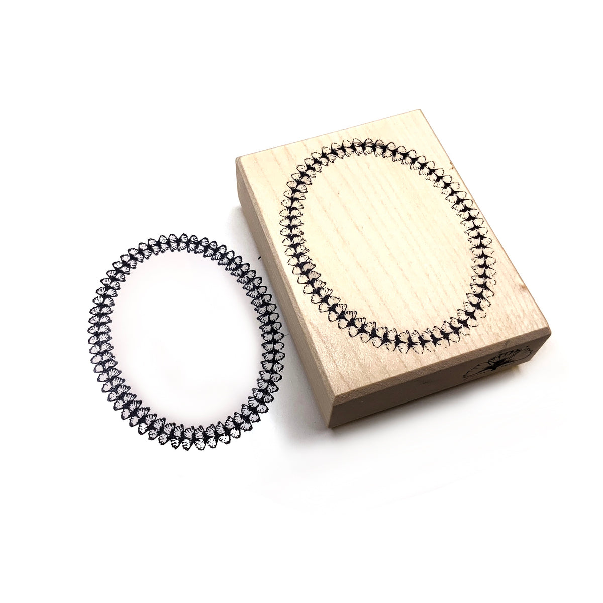 Houten stempel - Ginkgo kader – Journal This